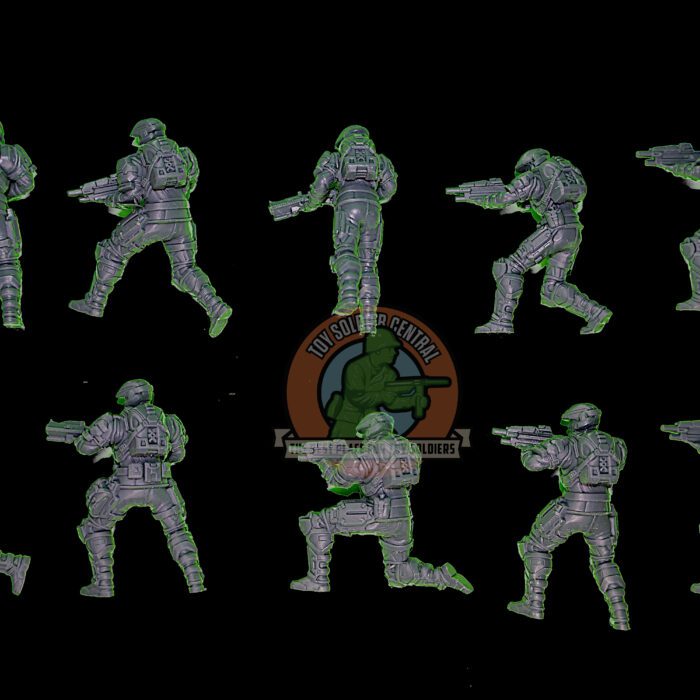 Halo Reach | UNSC | Army Trooper Toy Soldier Squad | Series One | 54mm ...