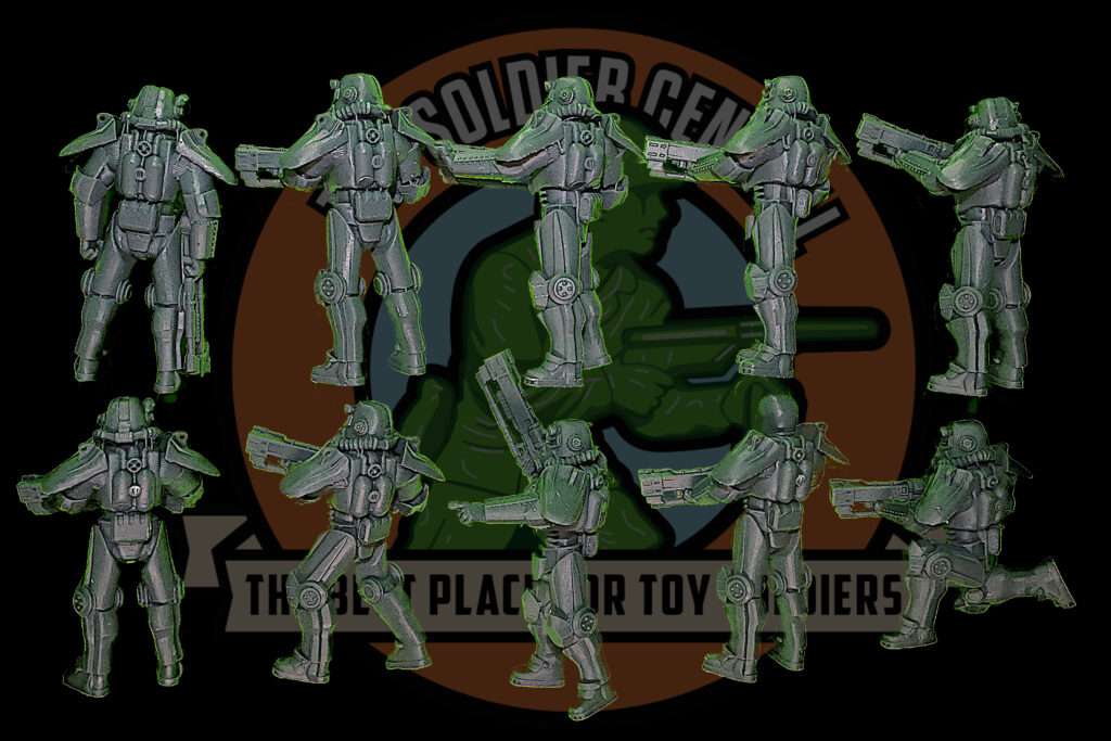 Fallout | Brotherhood Of Steel | Power Armor Toy Soldiers | Series One ...
