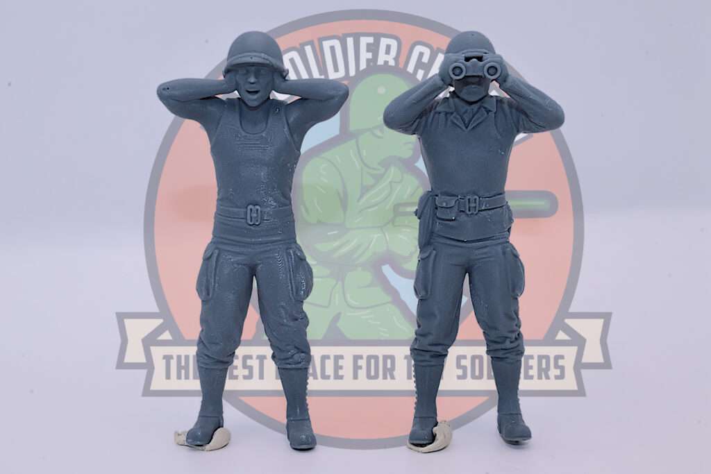 WW2 US Howitzer Cannon And Crew Toy Soldier Set